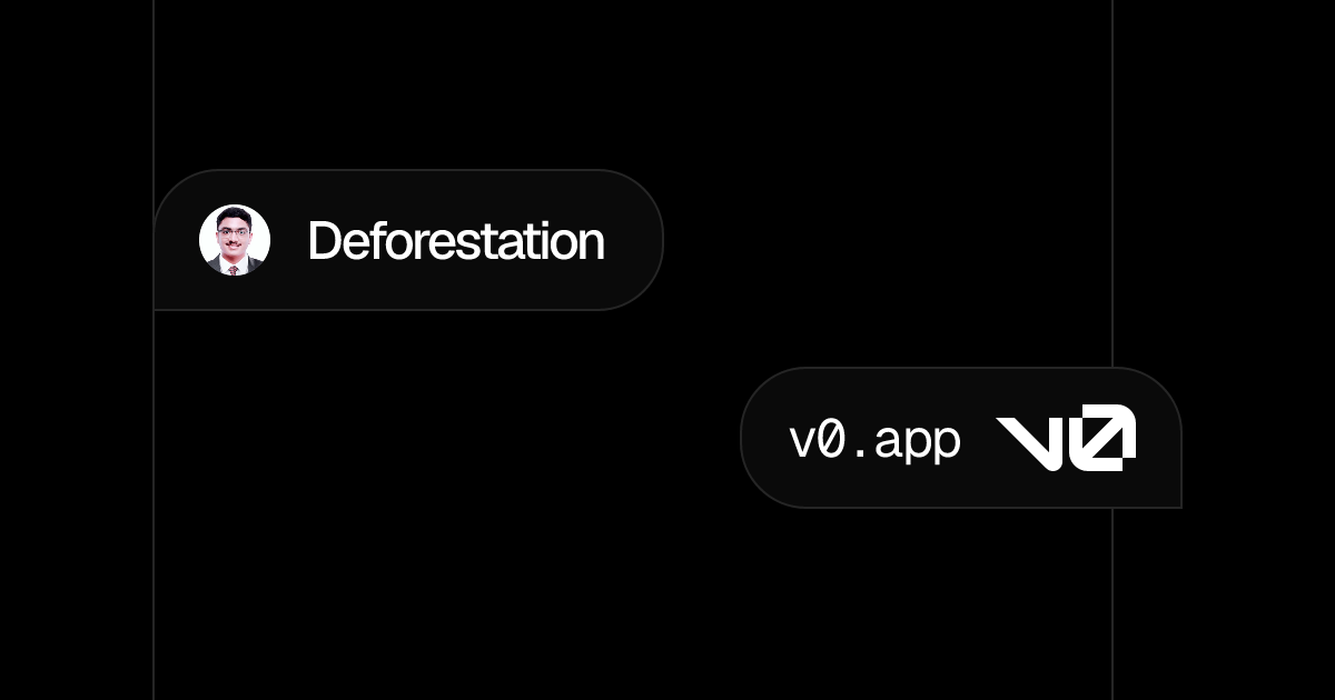 Deforestation - v0 by Vercel