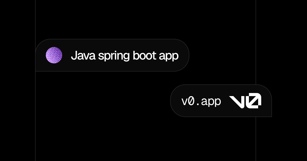 Java spring boot app - v0 by Vercel