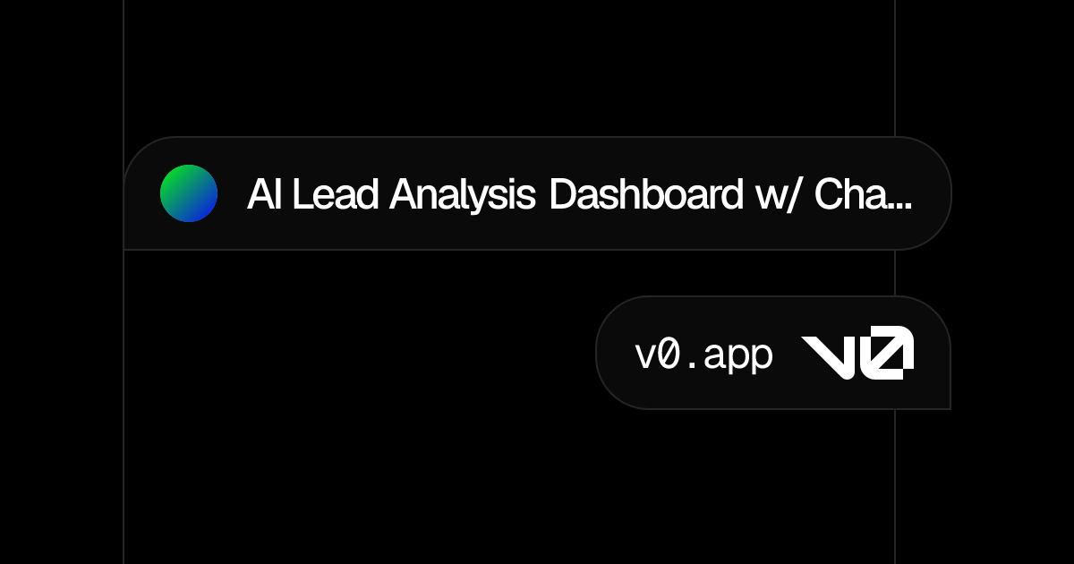 AI Lead Analysis Dashboard w/ Channel - v0 by Vercel