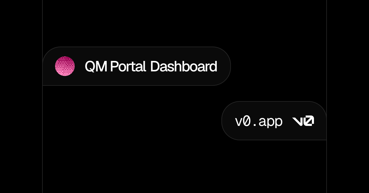 QM Portal Dashboard - v0 by Vercel