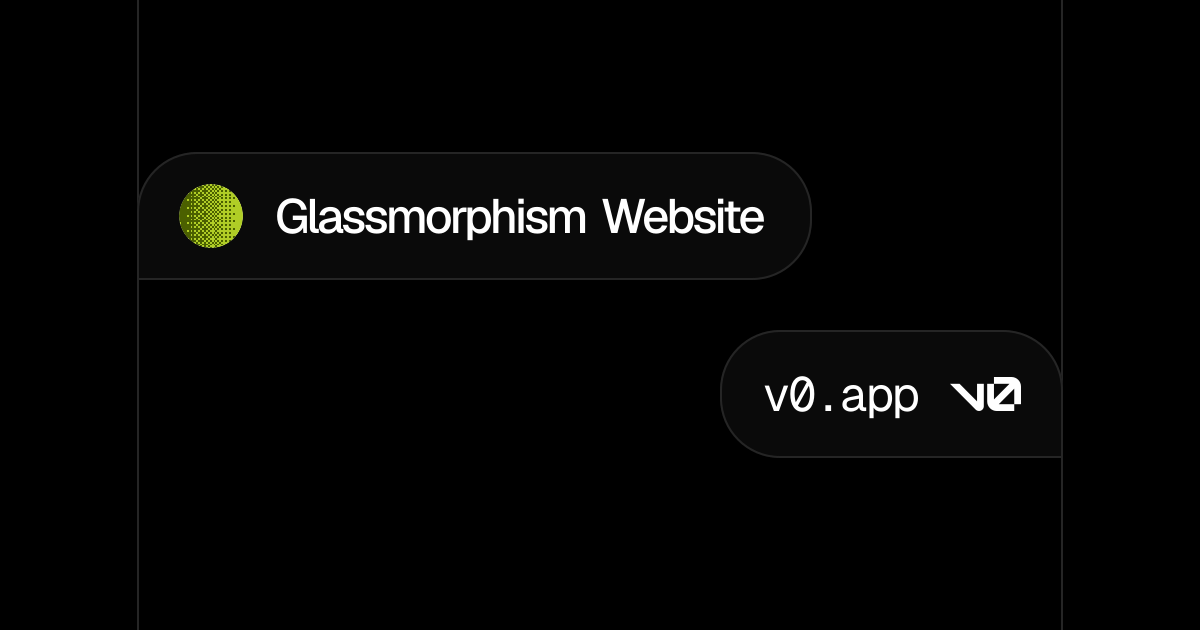 Glassmorphism Website - v0 by Vercel