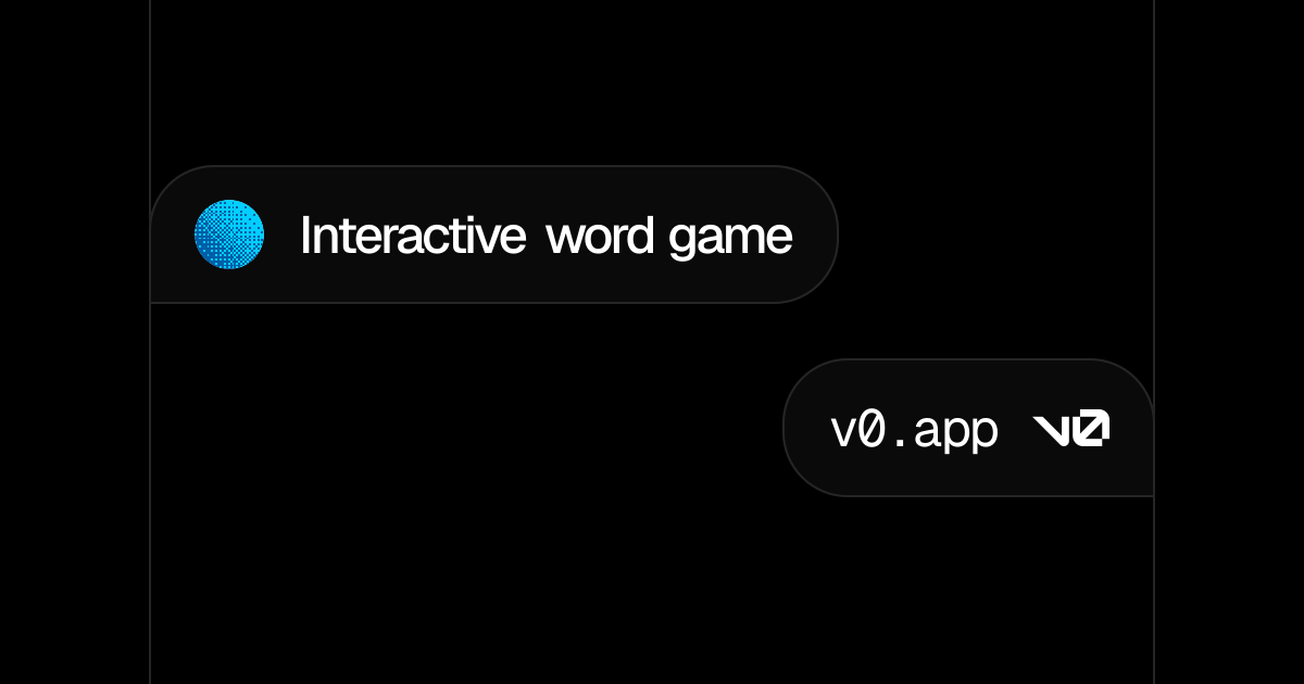 Interactive word game - v0 by Vercel
