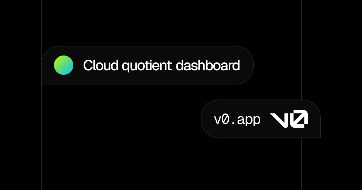 Cloud quotient dashboard - v0 by Vercel