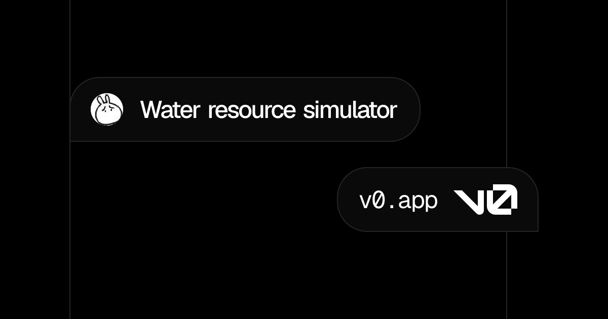 Water resource simulator - v0 by Vercel