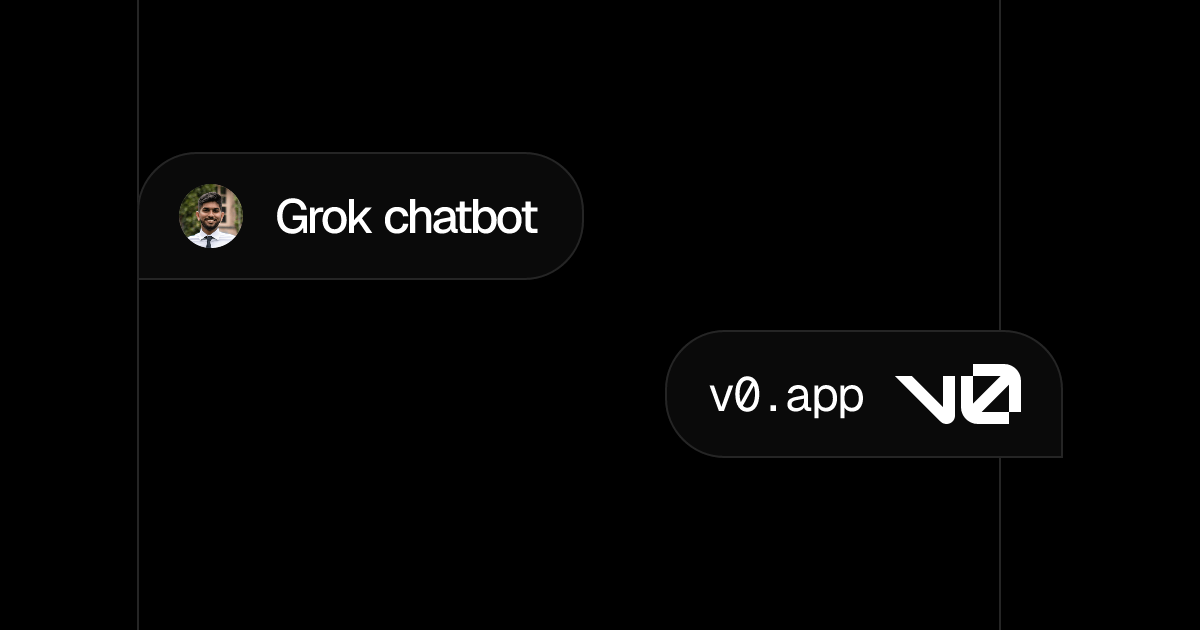 Grok chatbot - v0 by Vercel