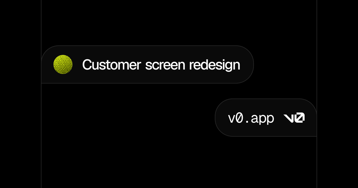 Customer screen redesign - v0 by Vercel
