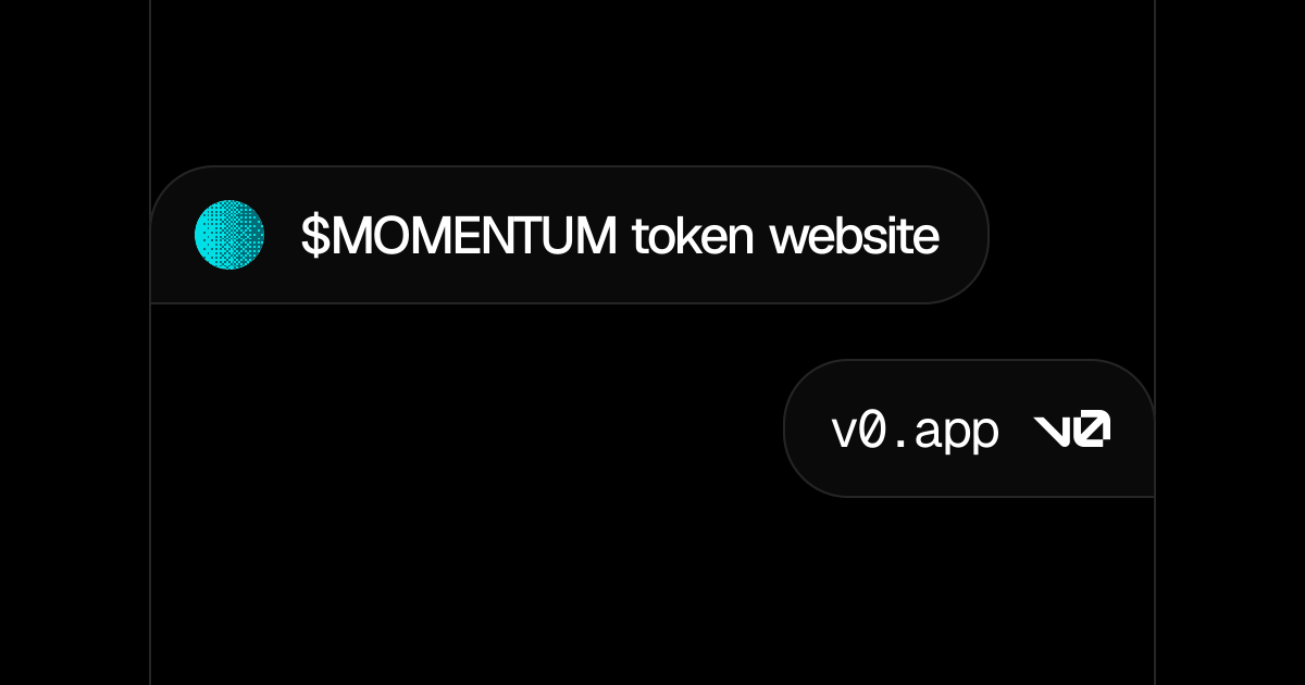 $MOMENTUM token website - v0 by Vercel