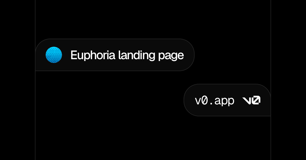 Euphoria landing page - v0 by Vercel