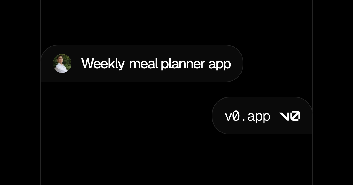 Weekly meal planner app - v0 by Vercel