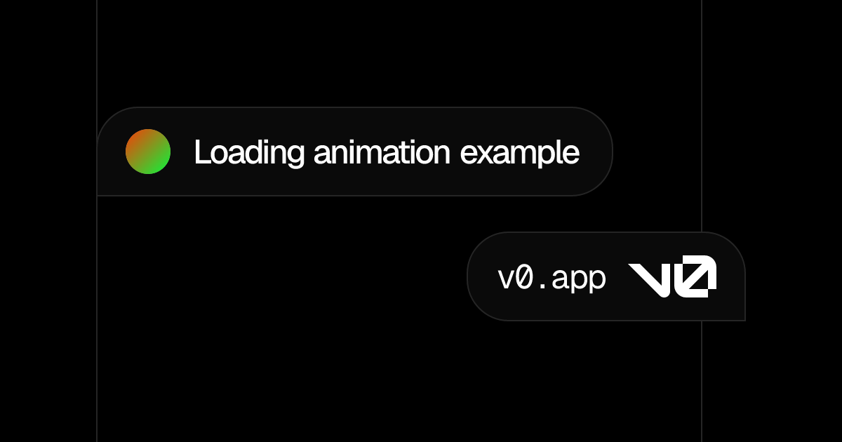 Loading Animation Example V0 By Vercel