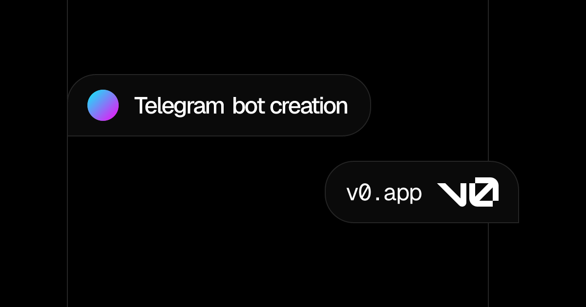 Telegram bot creation - v0 by Vercel