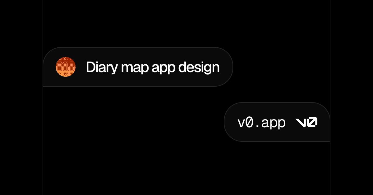 Diary map app design - v0 by Vercel