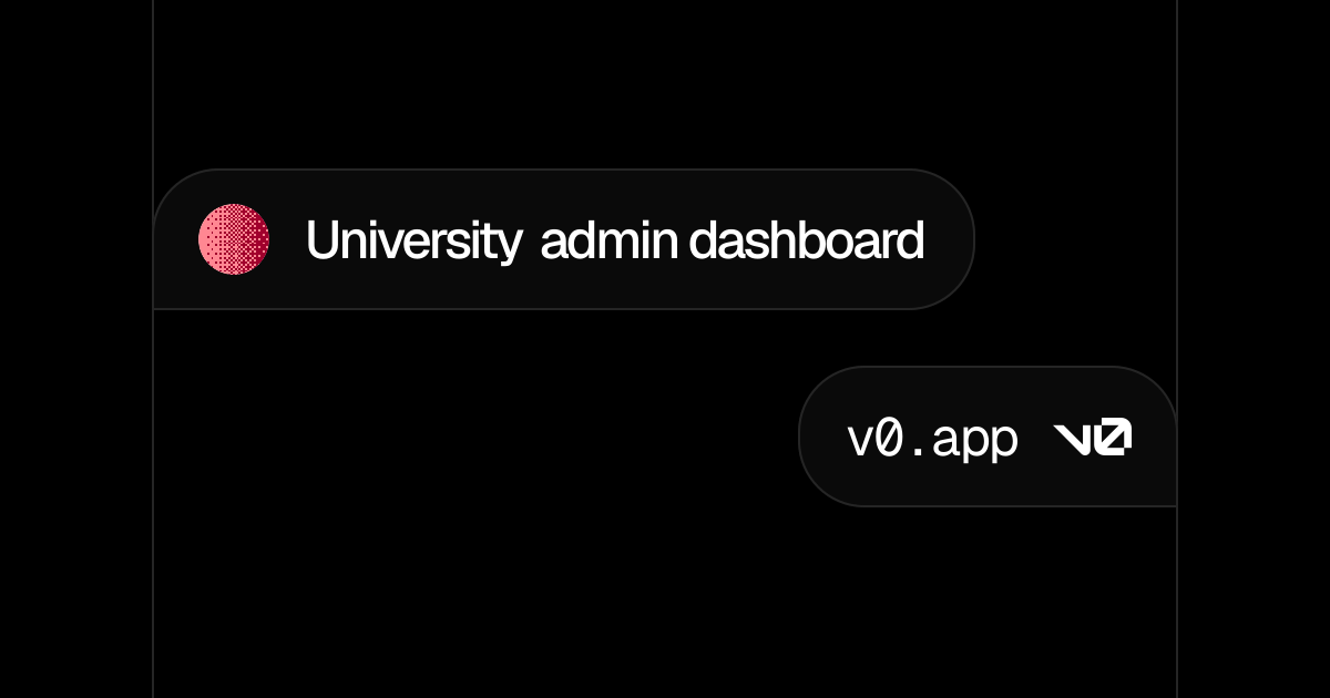 University admin dashboard - v0 by Vercel