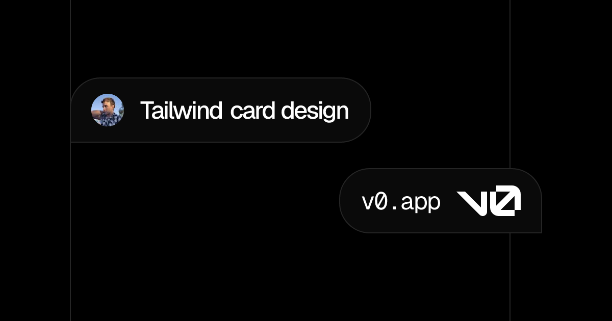Tailwind card design - v0 by Vercel