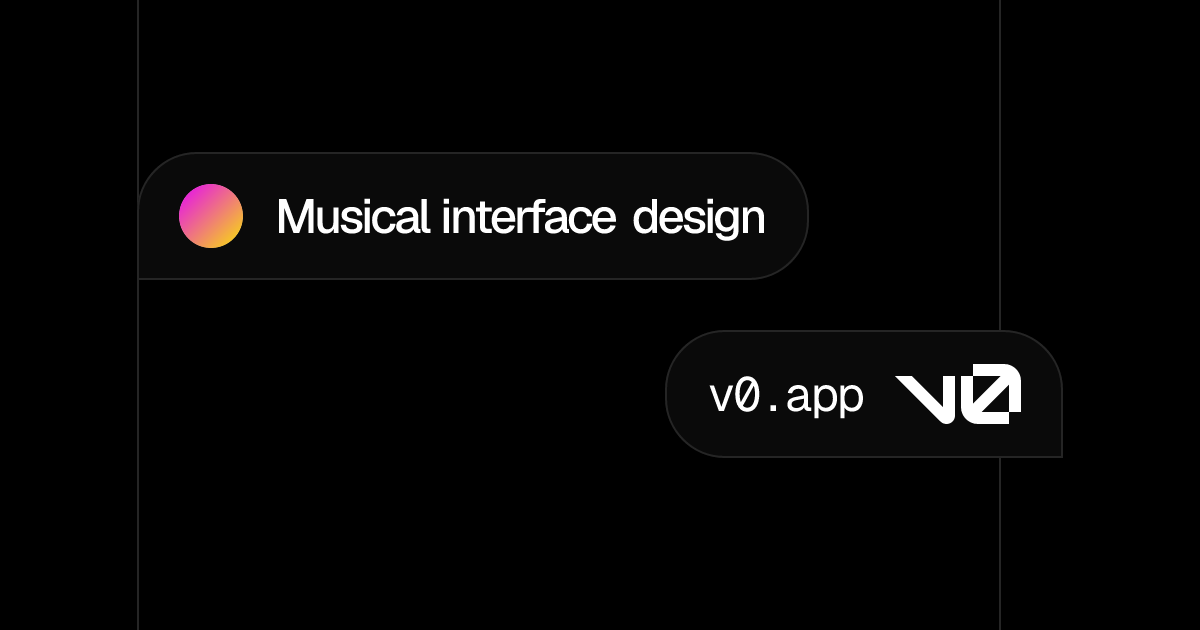 Musical interface design - v0 by Vercel