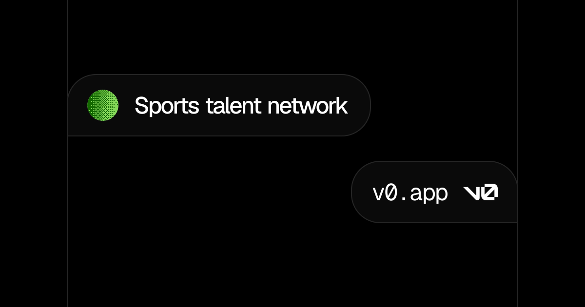 Sports talent network - v0 by Vercel