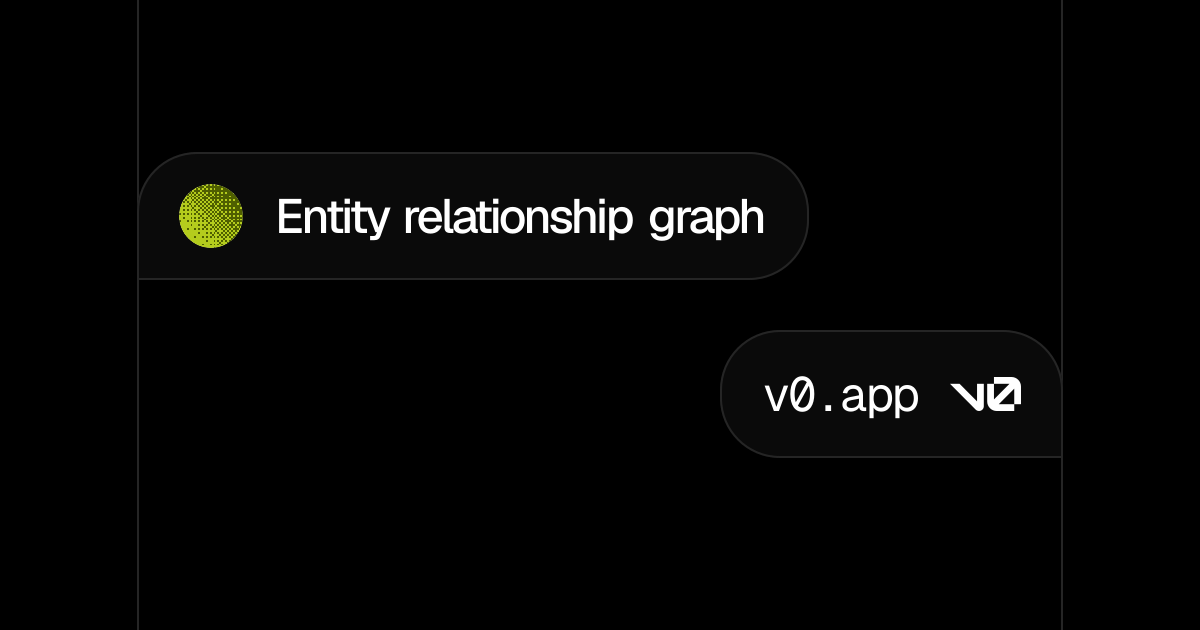 Entity relationship graph - v0 by Vercel