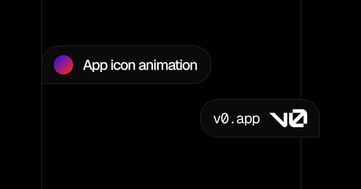 App icon animation - v0 by Vercel