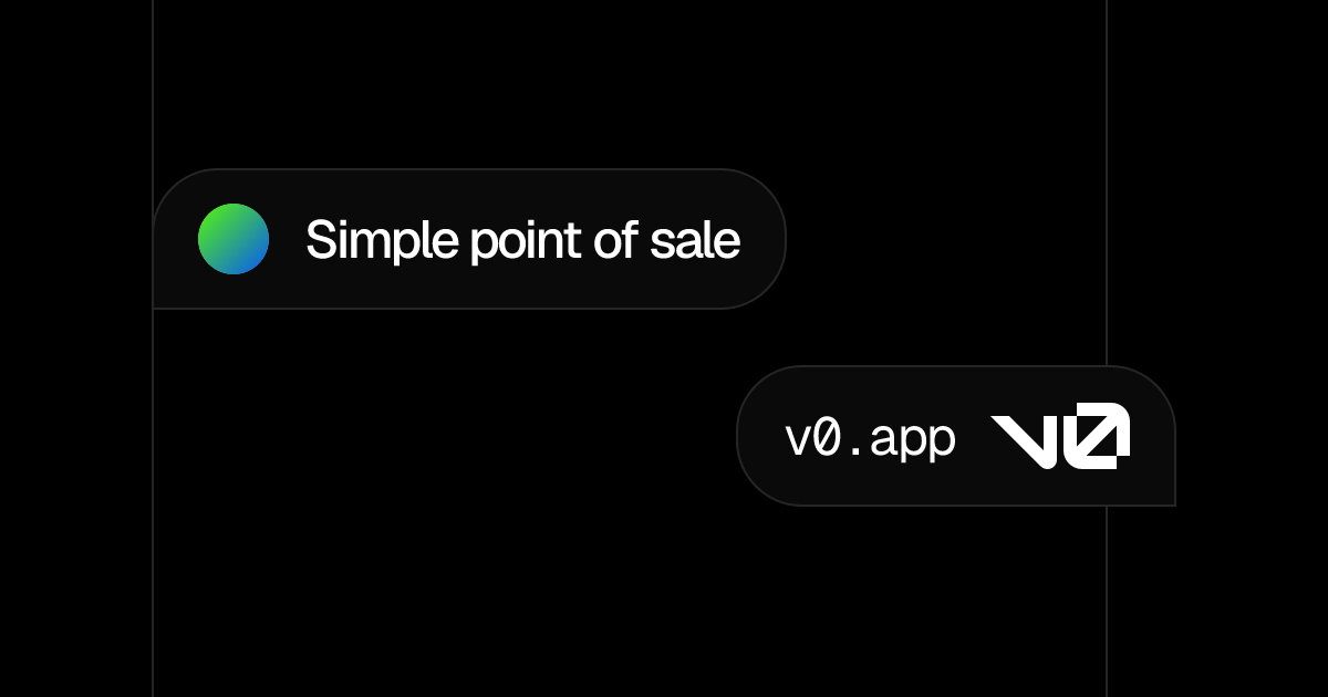 Simple point of sale - v0 by Vercel