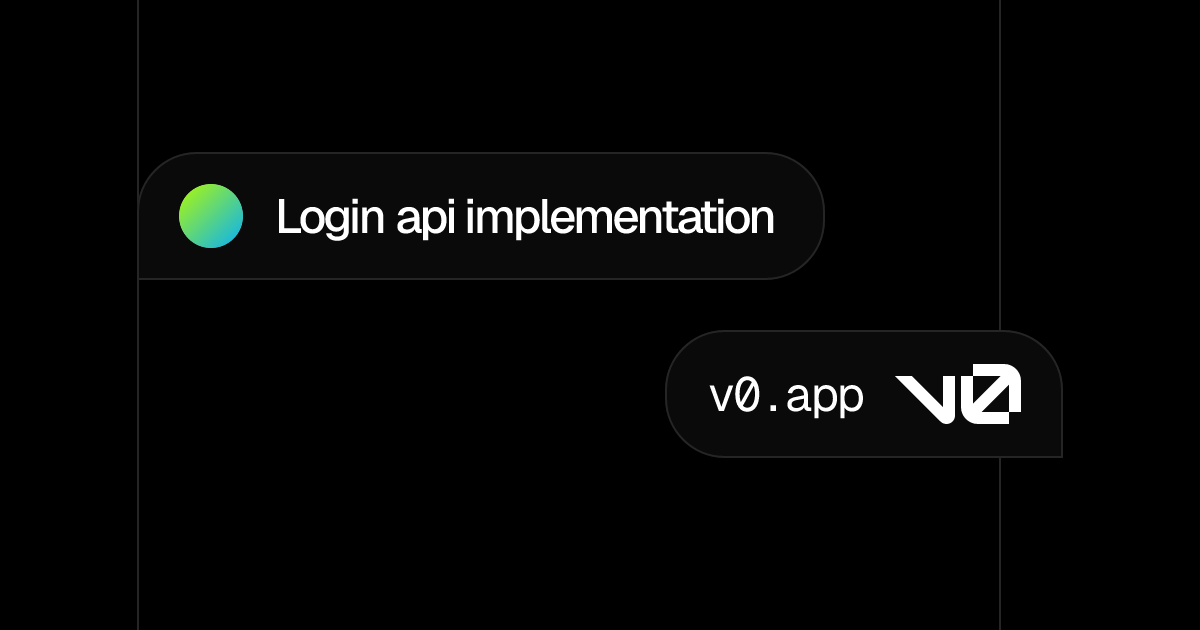Login api implementation - v0 by Vercel