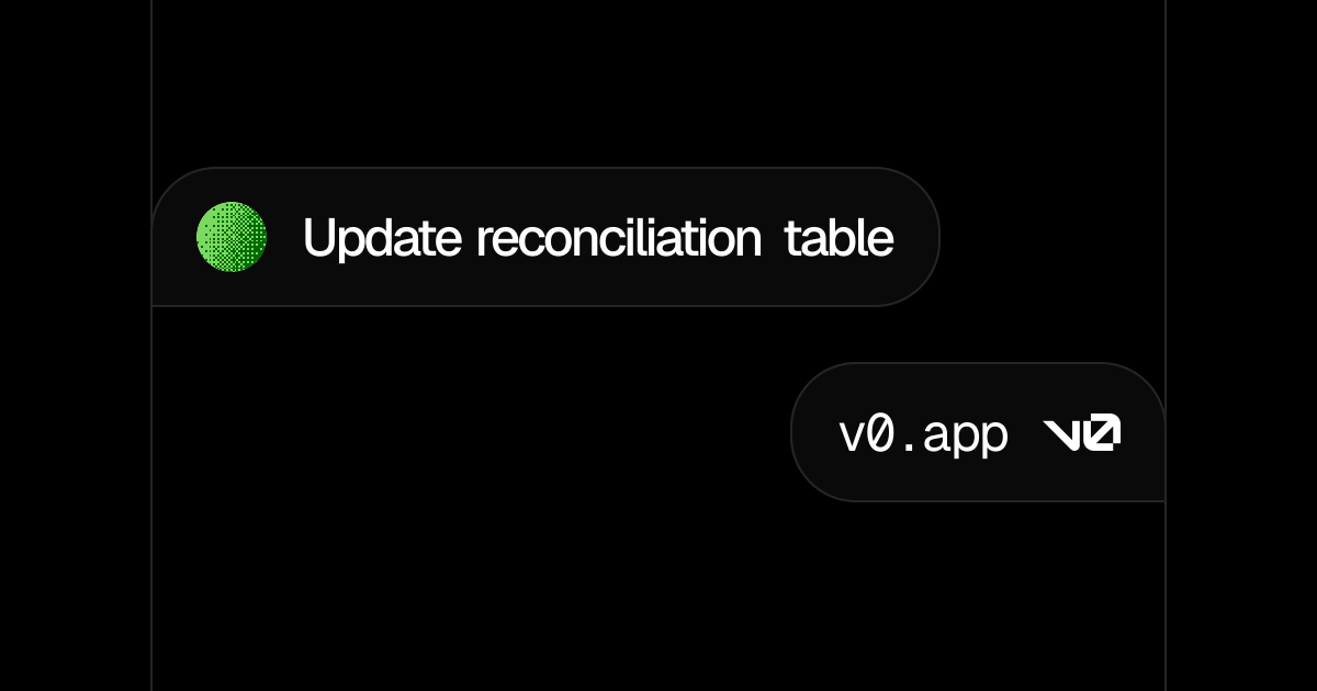 Update reconciliation table - v0 by Vercel