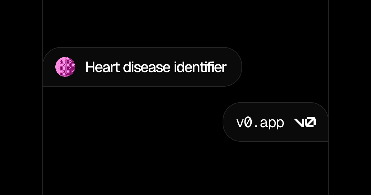 Heart disease identifier - v0 by Vercel