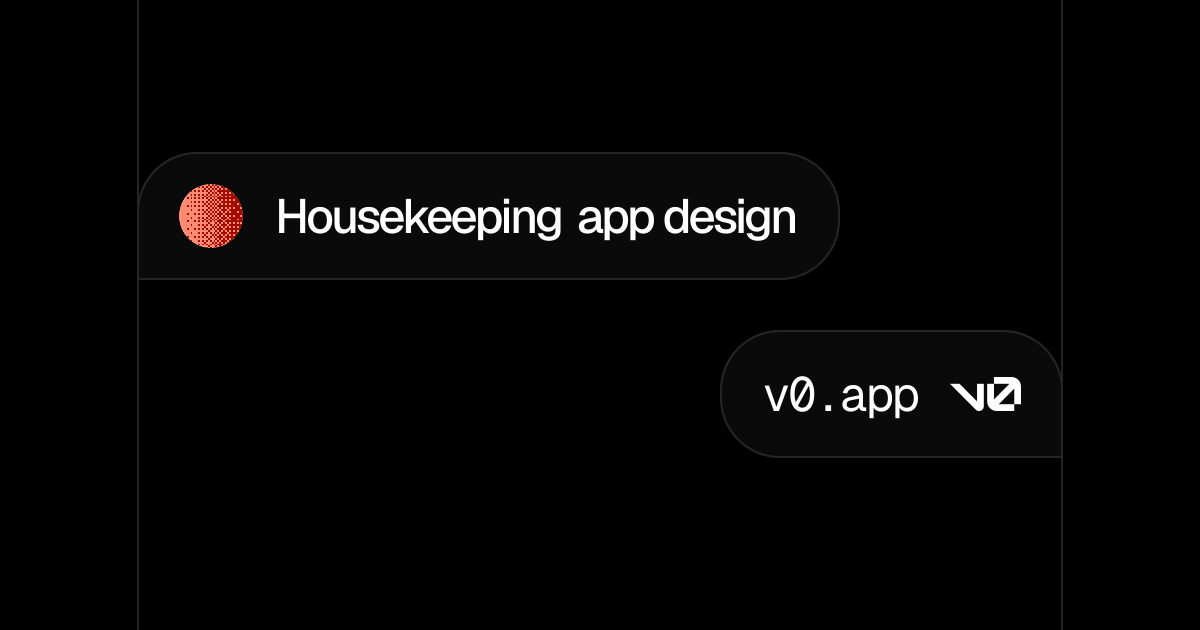 Housekeeping app design - v0 by Vercel