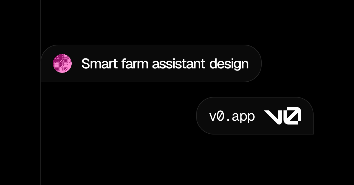 Smart farm assistant design - v0 by Vercel