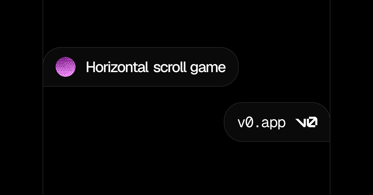 Horizontal scroll game - v0 by Vercel