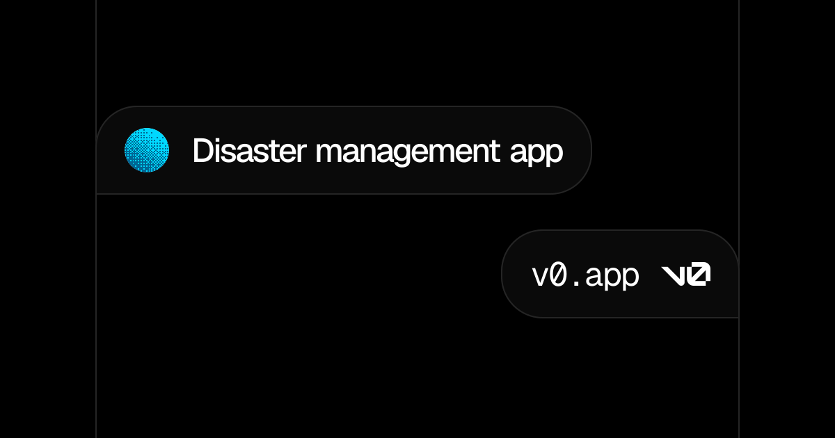 Disaster management app - v0 by Vercel