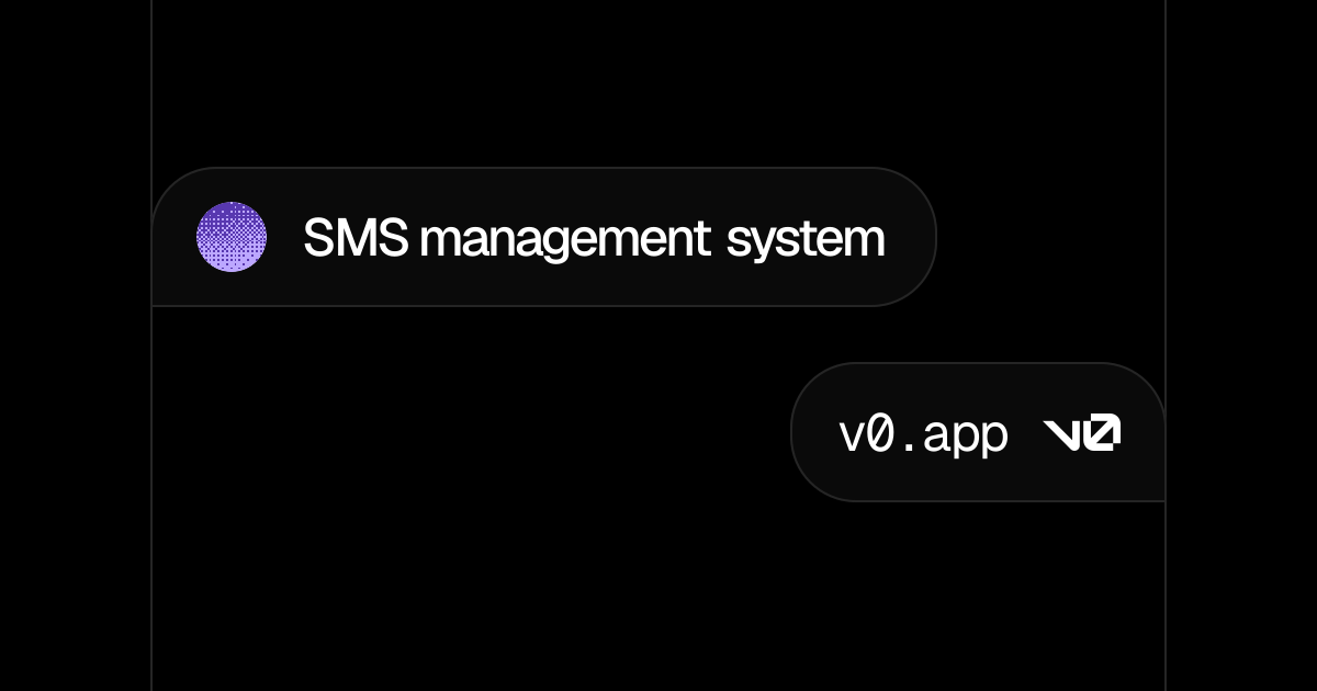 SMS management system - v0 by Vercel