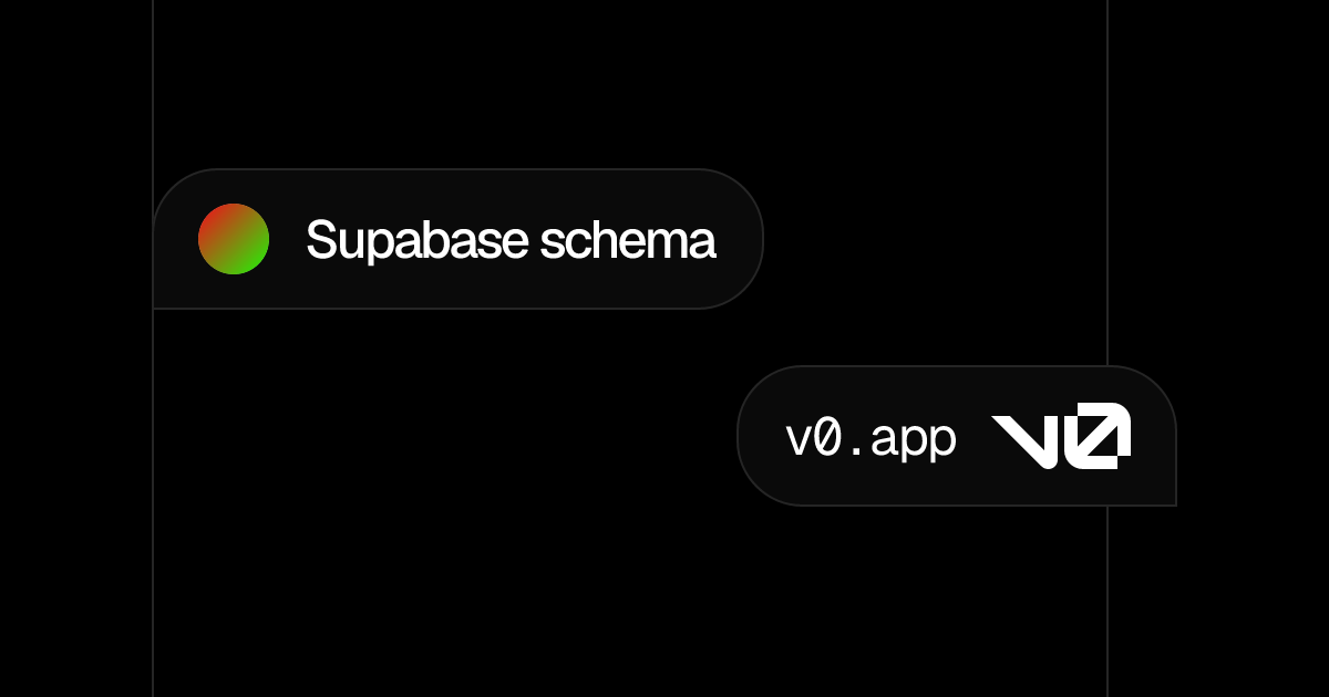 Supabase schema - v0 by Vercel