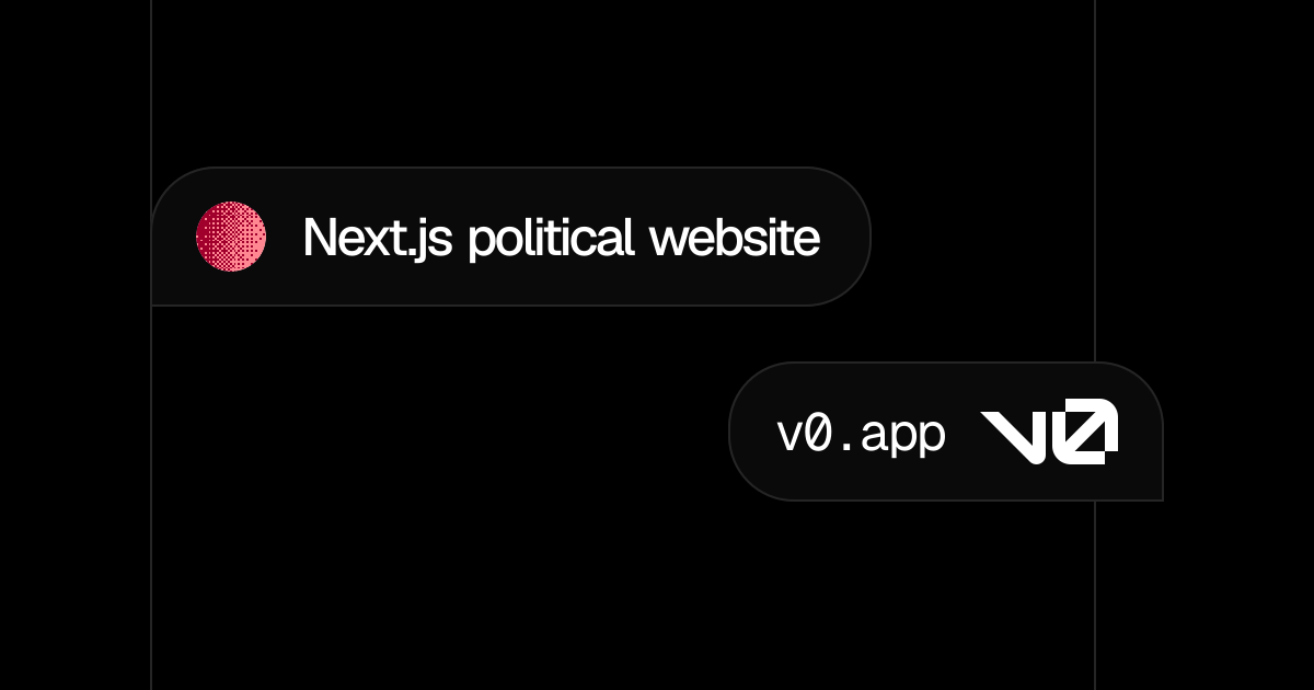 Next.js political website - v0 by Vercel