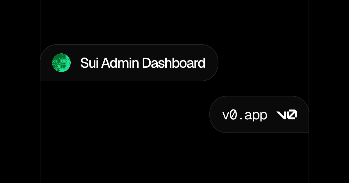 Sui Admin Dashboard - v0 by Vercel