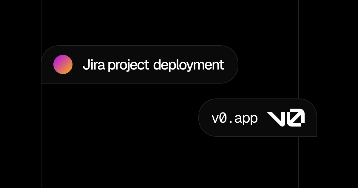 Jira project deployment - v0 by Vercel