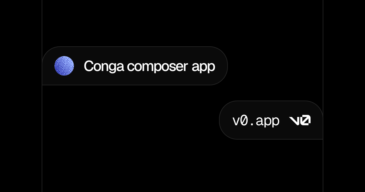 Conga composer app - v0 by Vercel