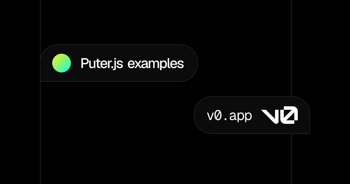 Puter.js examples - v0 by Vercel