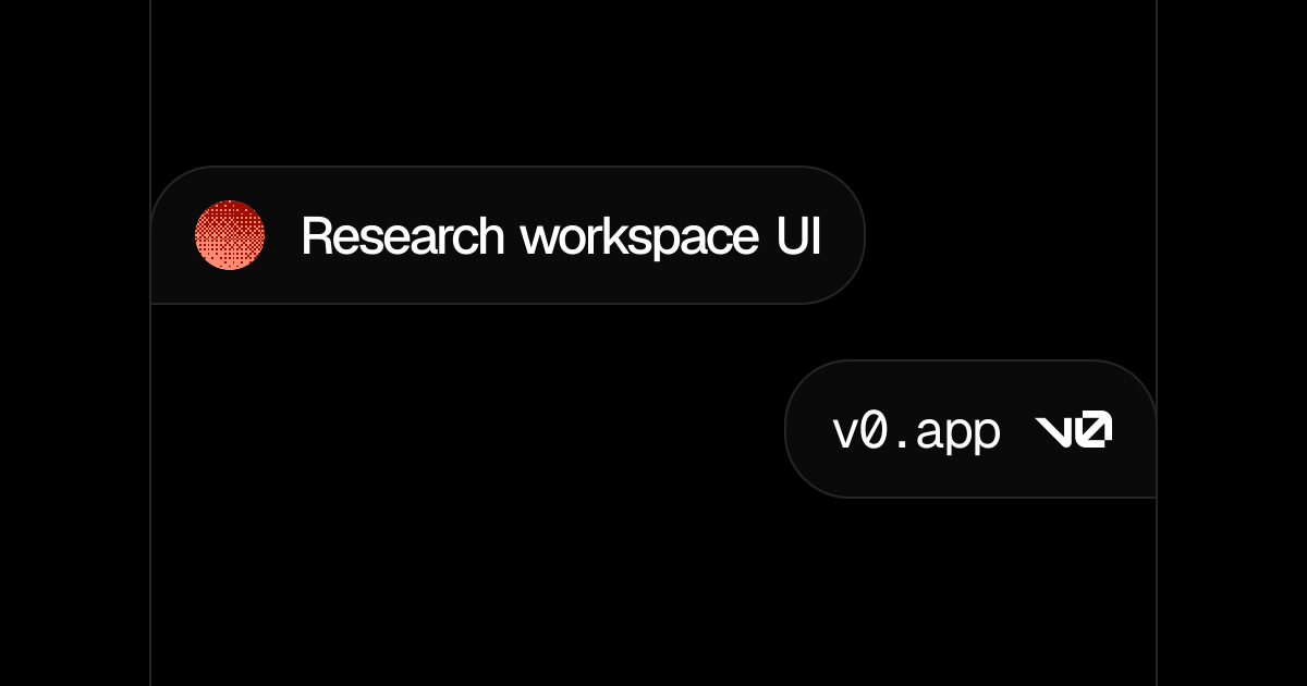 Research workspace UI - v0 by Vercel