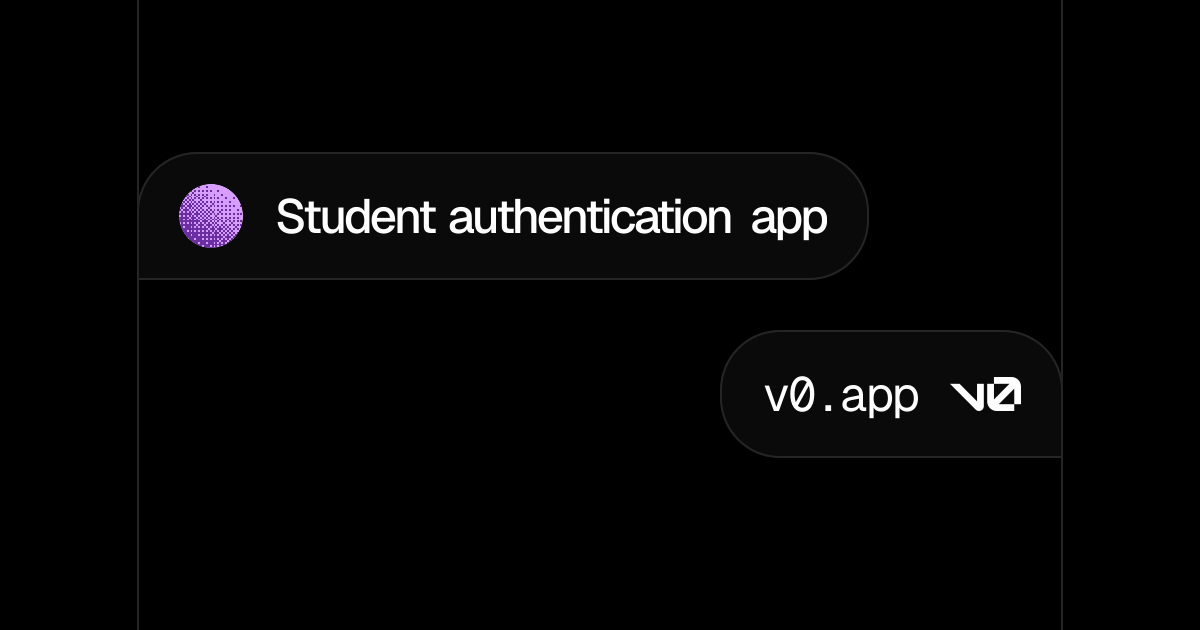 Student authentication app - v0 by Vercel