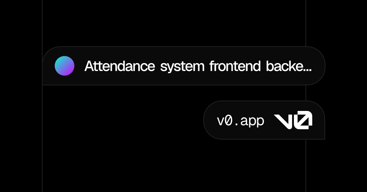 Attendance system frontend backend - v0 by Vercel