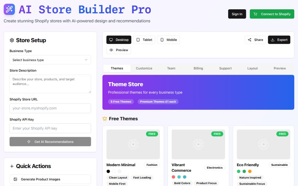 v0 - Shopify AI Store Builder - v0 by Vercel