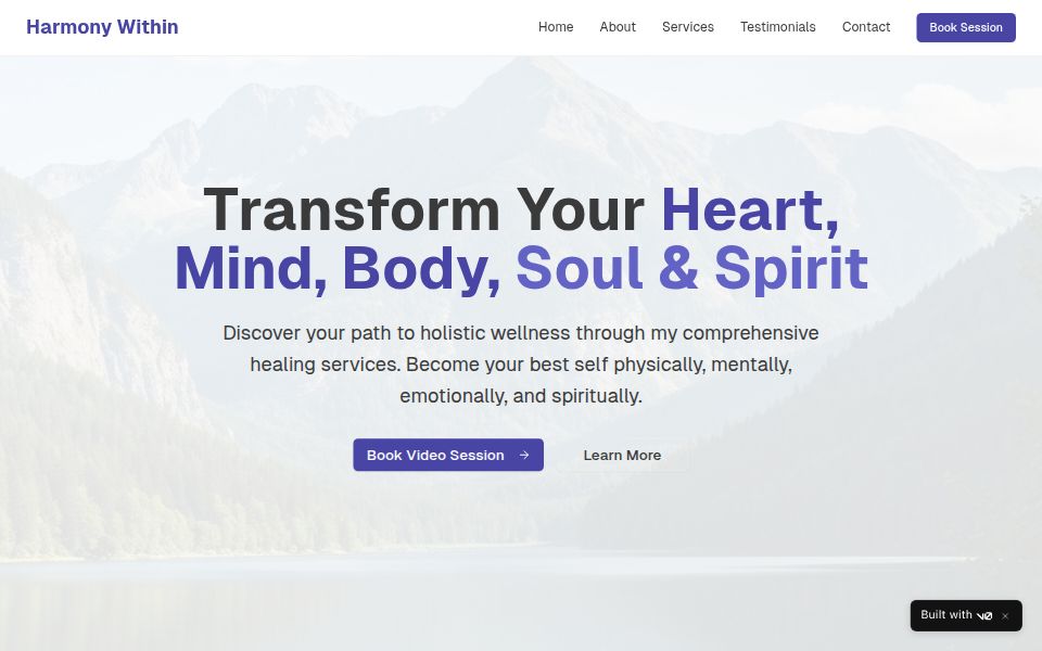 Harmony Within - Login & Sign Up Templates - v0 by Vercel