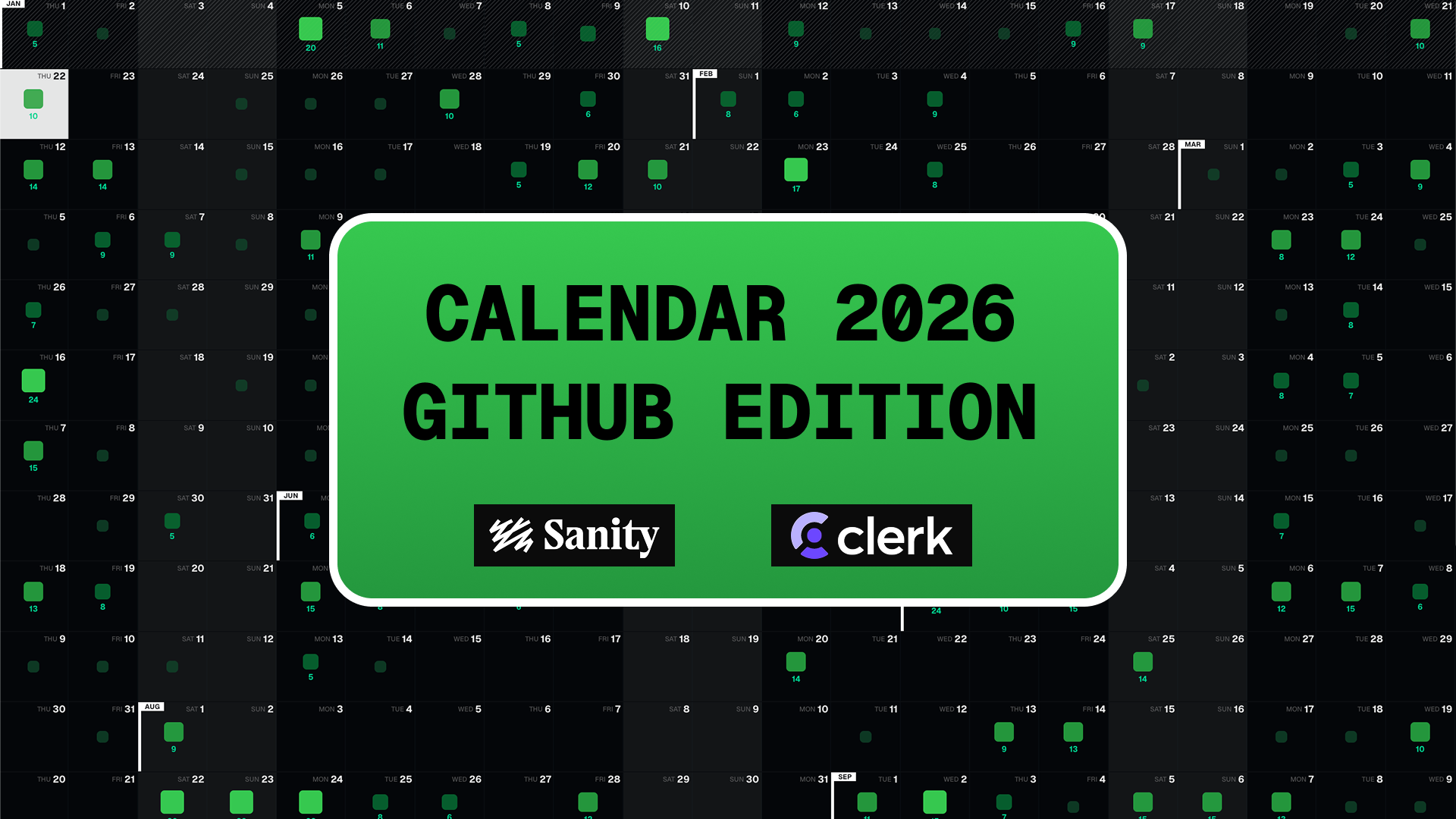 Calendar 2026 | GitHub Edition - Apps & Games Templates - v0 by Vercel