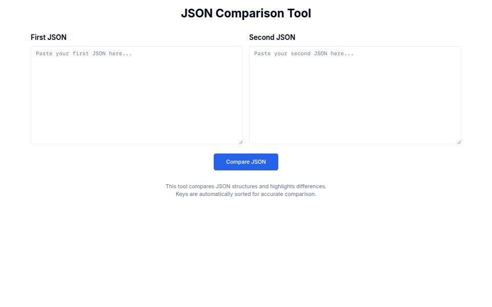 Json file comparator - Apps & Games Templates - v0 by Vercel