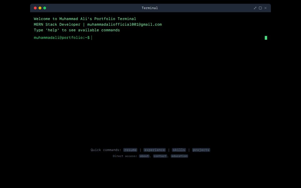 Terminal portfolio site - v0 by Vercel