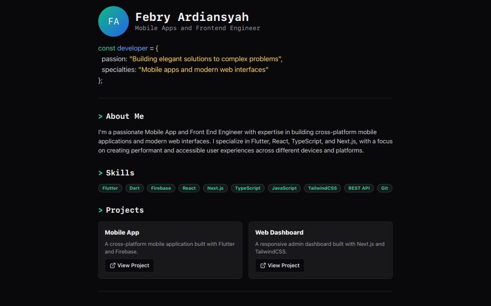 Personal Website - v0 by Vercel
