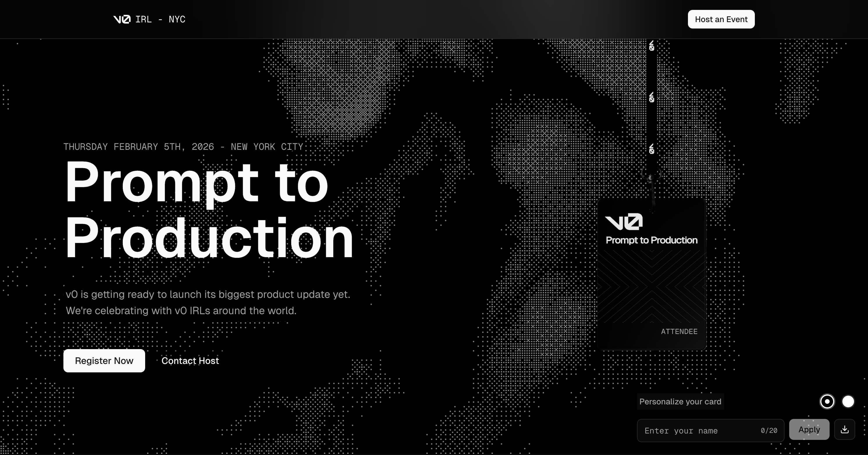 V0 IRL Event Landing + Custom 3D Lanyard - Landing Pages Templates - v0 ...