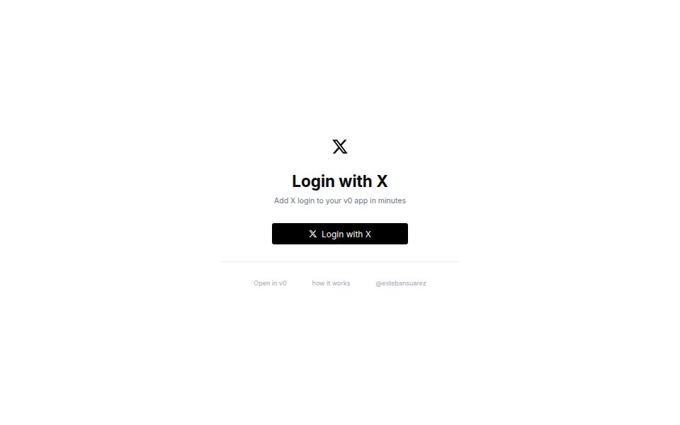 Sign In with X - Login & Sign Up Templates - v0 by Vercel