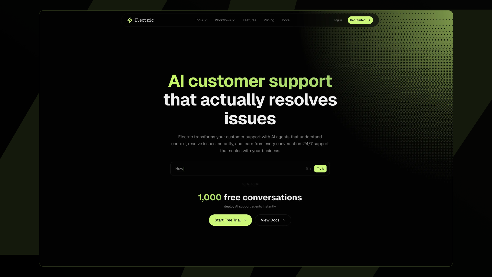 Electric Landing Page Template - Landing Pages Templates - v0 by Vercel