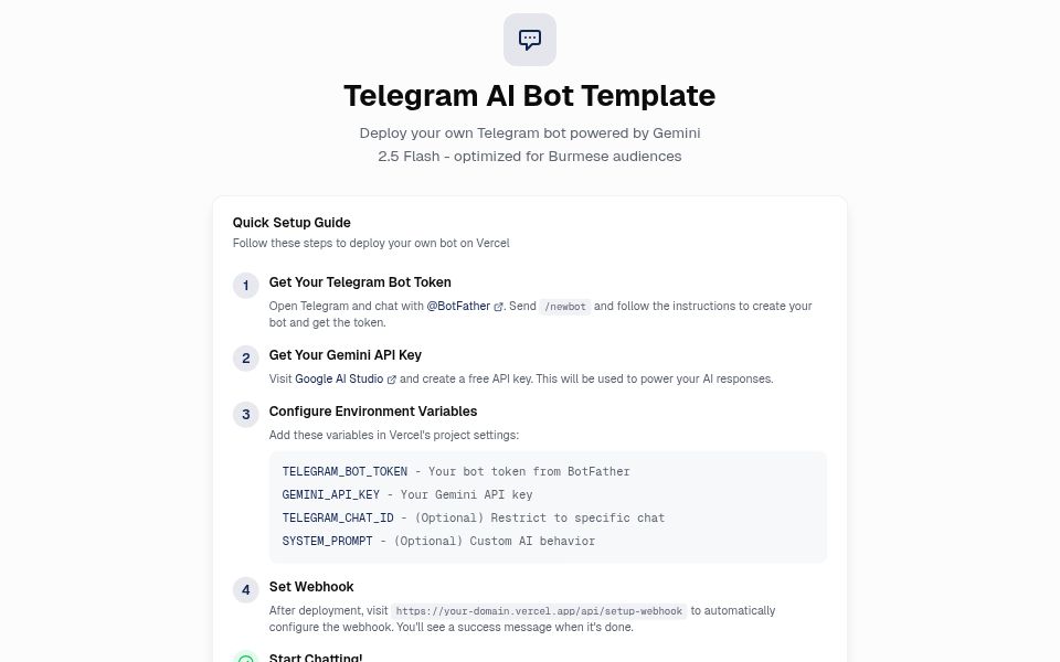 Telegram Gemini Bot - AI Templates - v0 by Vercel